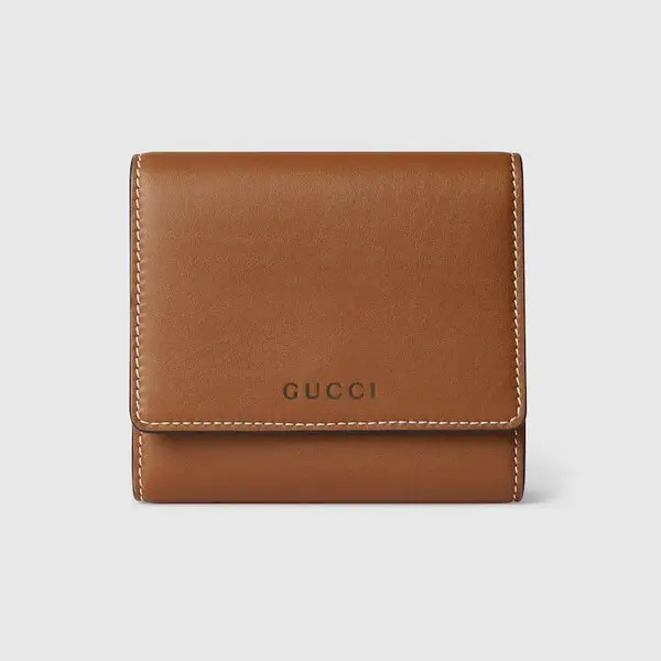 Gucci Gg Emblem Medium Wallet Leather