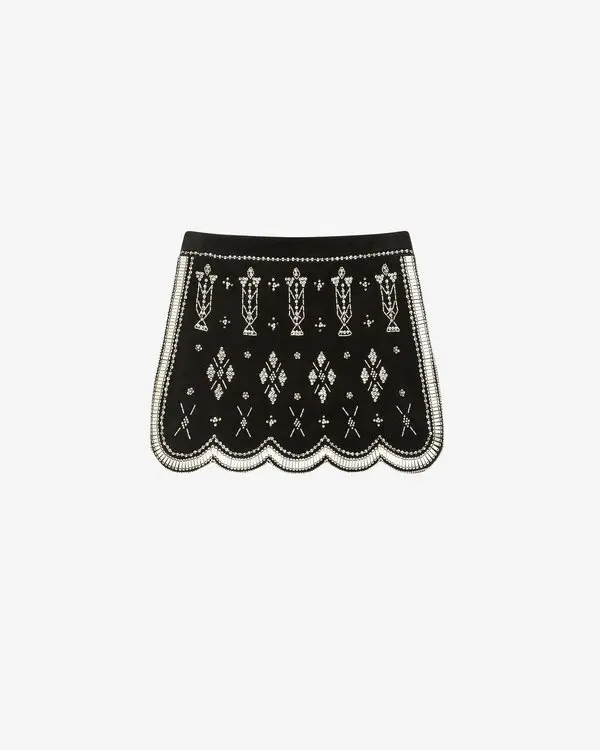 Isabel Marant Handore Mini Skirt - Black/silver