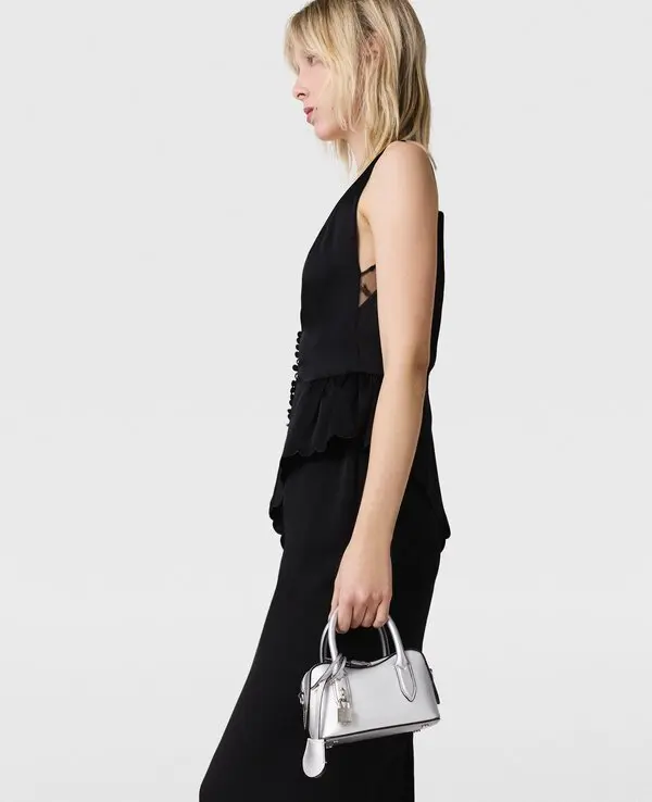 Stella McCartney Deep V-neck Peplum Midi Dress