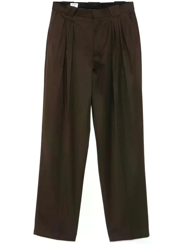 Casablanca Pleated Tailored Trousers - Brown