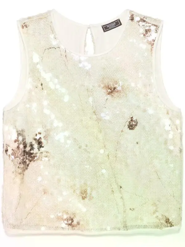 Peserico Sequinned Lurex Top - Neutrals