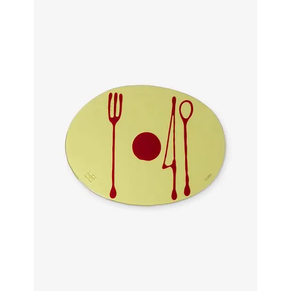 CORSI DESIGN Table Mates Cutlery-print Resin Placemat 50cm