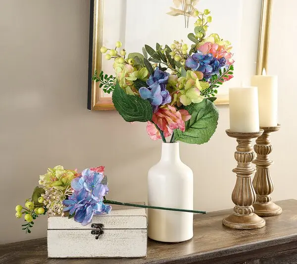 VALERIE PARR HILL Set Of 4 Shades Of Spring Hydrangea Picks Valerie
