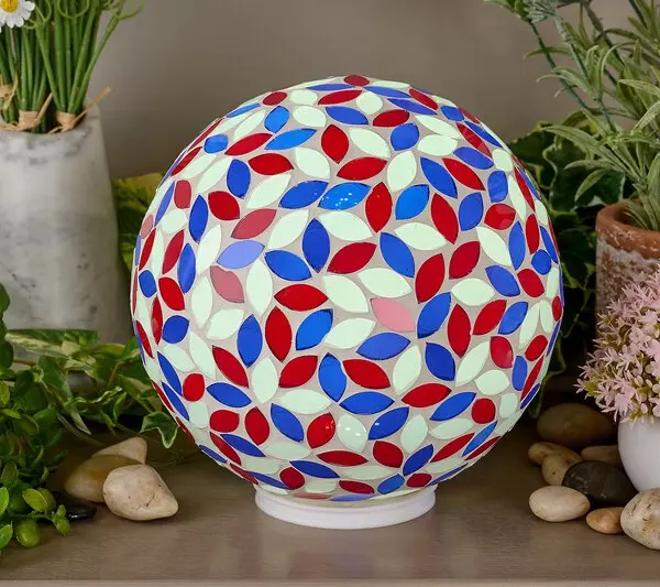 VALERIE PARR HILL Indoor/outdoor 8' Illuminated Mosaic Sphere Valerie
