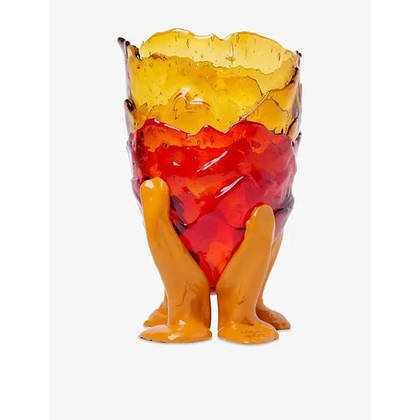 CORSI DESIGN Fish Design Clear Resin Vase 26cm
