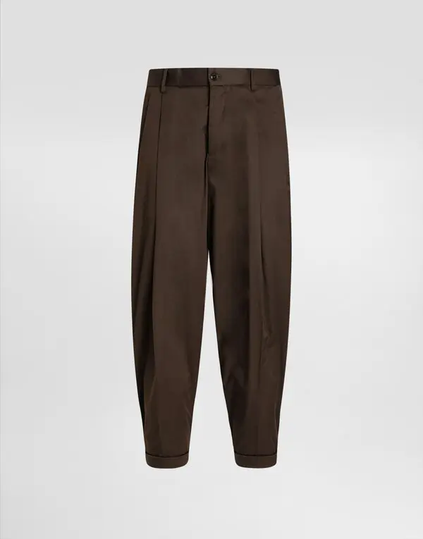 Dolce & Gabbana Cotton Gabardine Pants - Brown
