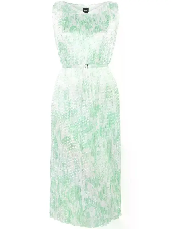 Hugo Boss Belted Midi Dress