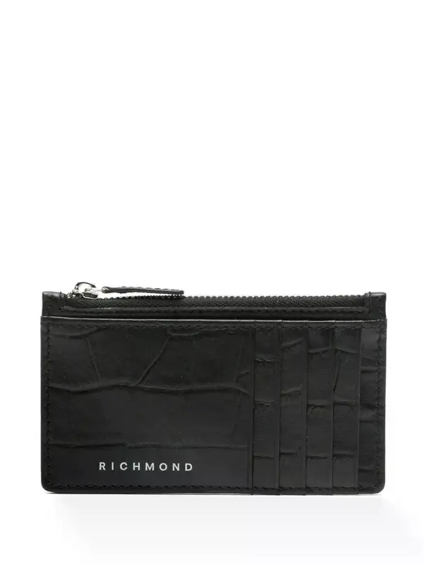 John Richmond Croc-embossed Cardholder