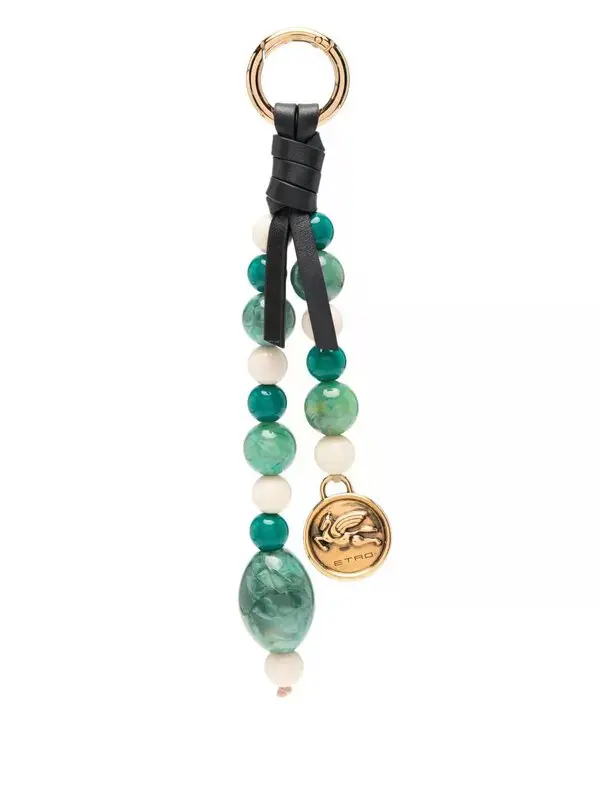 Etro Beaded Bag Charm - Green