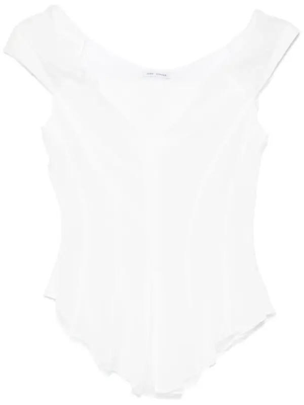 JUDY TURNER Chiffon Top - White