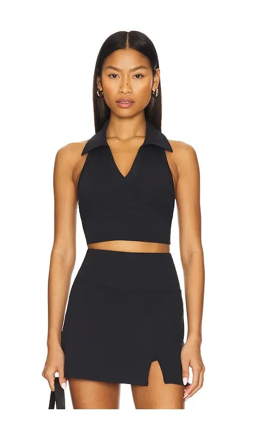 WELLBEING + BEINGWELL Movewell Frankie Cropped Tank - Black