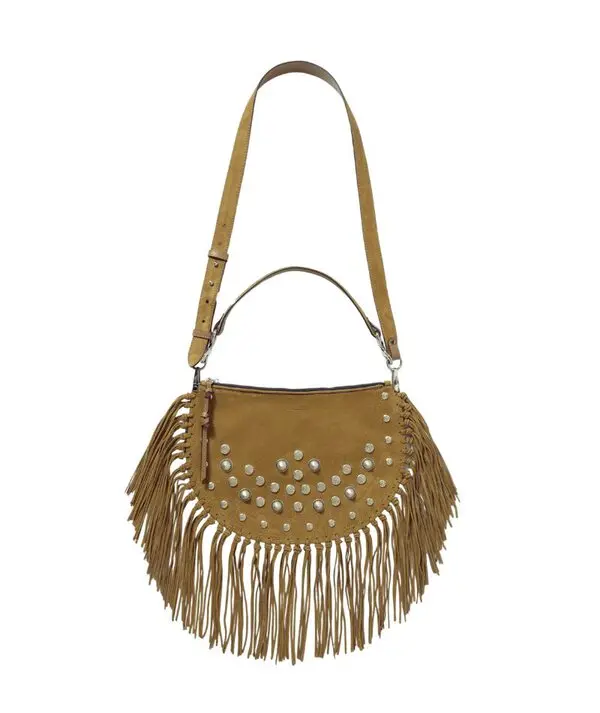 Isabel Marant Oskan Soft Zipped Suede Shoulder Bag - Brown