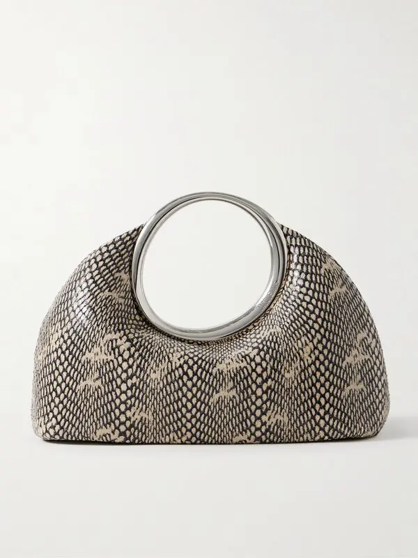 Jacquemus The Calino Small Snake-effect Tote - Animal Print