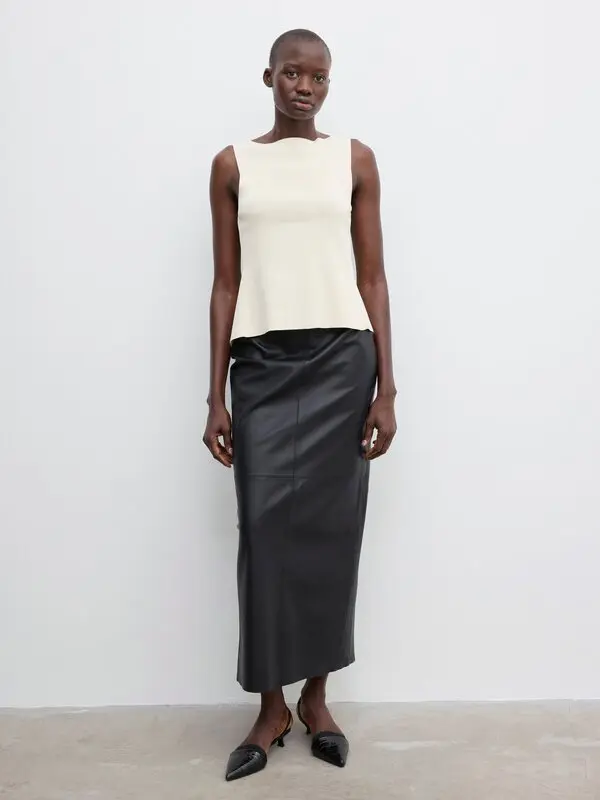 HOUSE OF DAGMAR Open Back Top - White Peach