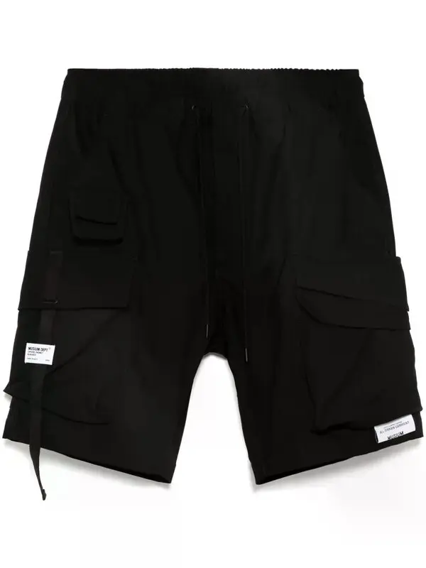 MUSIUM DIV. Drawstring Cargo Shorts - Black