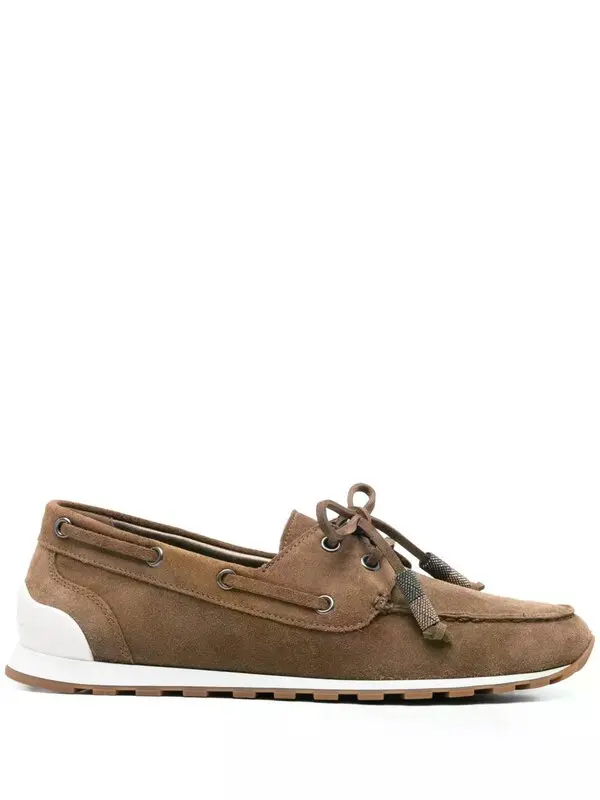 Brunello Cucinelli Suede Boat Shoes