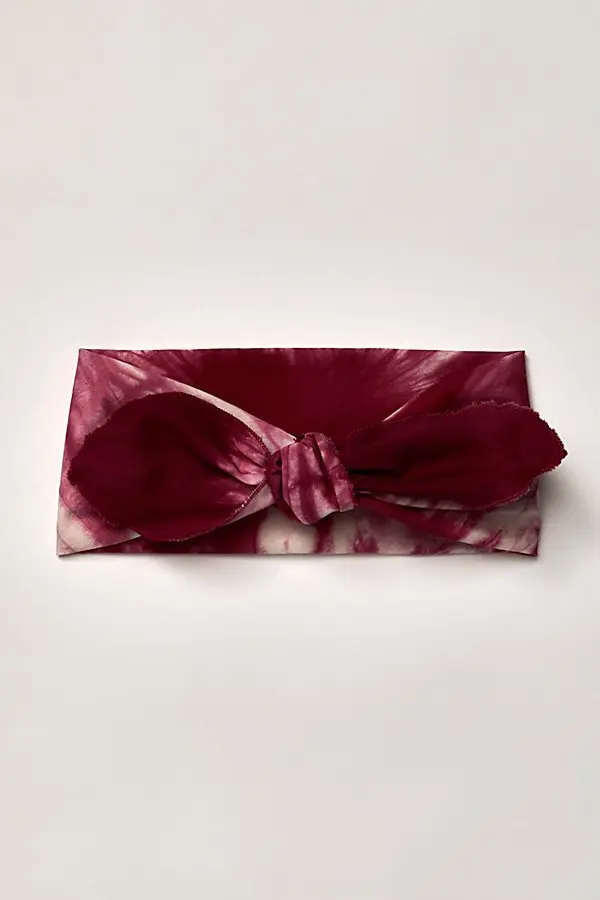 CURRIED MYRRH Shibori Wide Soft Headband - Grn/vert