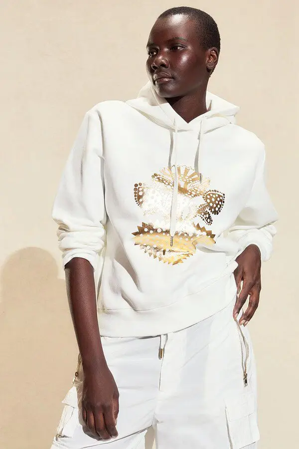 Cynthia Rowley Abstract Heart Hoodie - White