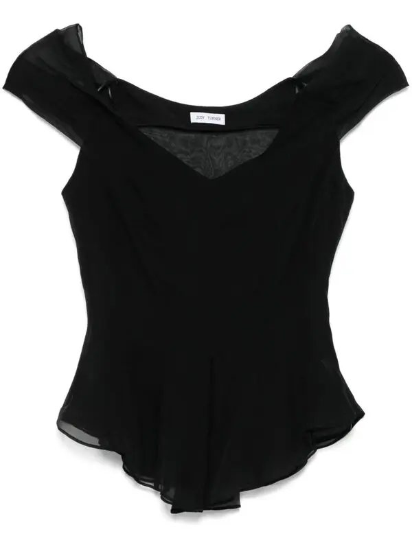 JUDY TURNER Chiffon Top - Black