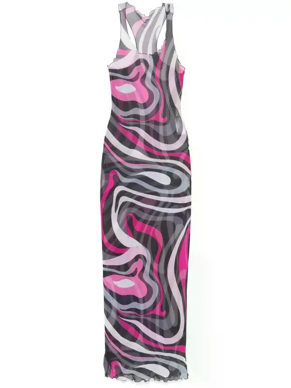 Emilio Pucci Iride-print Dress - Black