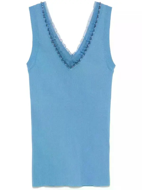 P.a.r.o.s.h Ribbed Tank Top - Blue