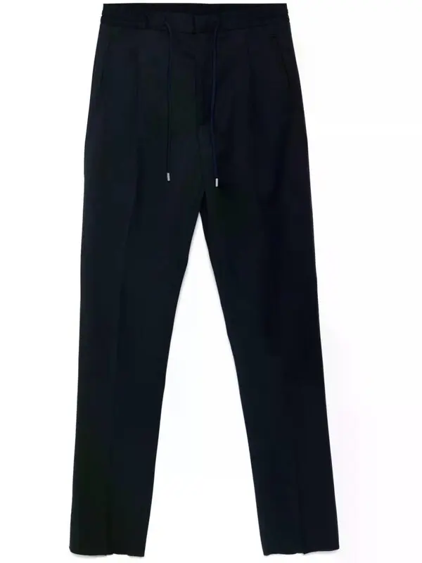 LARDINI Virgin Wool Tapered Trousers