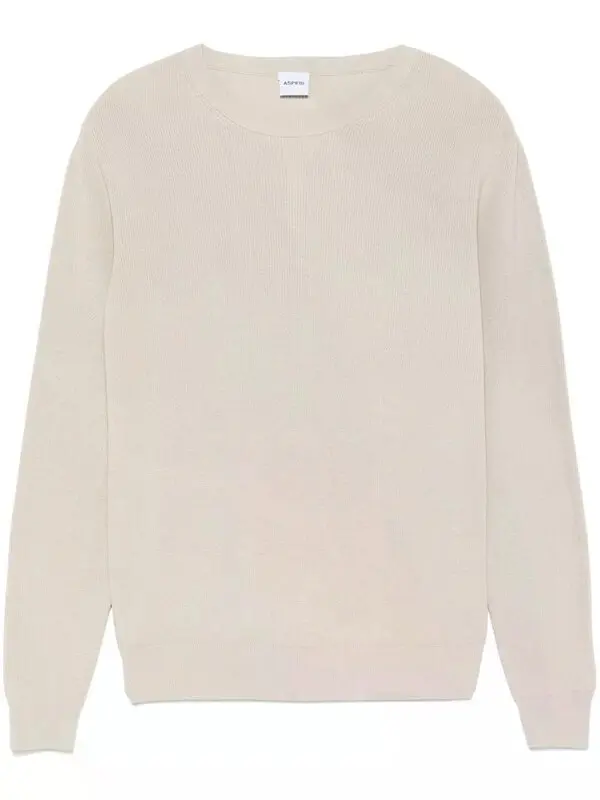 Aspesi Cotton Crew Neck Sweater - Neutrals