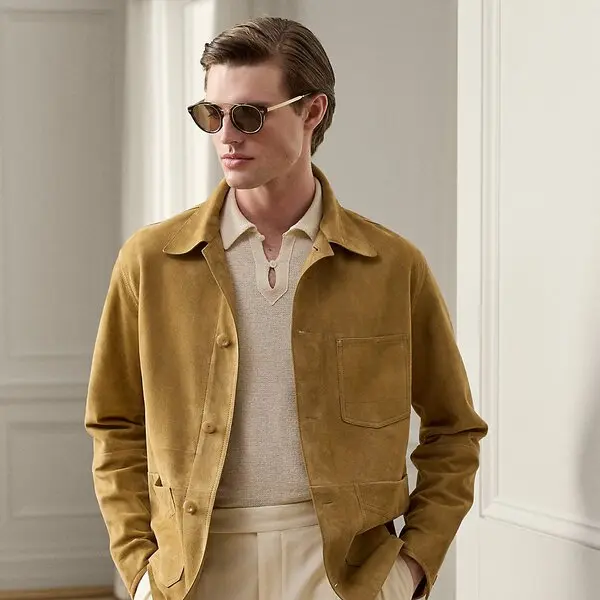 Ralph Lauren Burnham Hand-tailored Suede Jacket