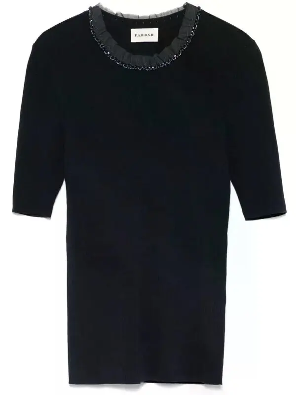 P.a.r.o.s.h Ribbed T-shirt - Blue