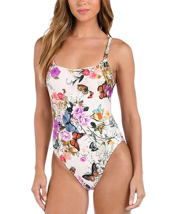 L'Agence Remi Butterfly One-piece Swimsuit - Ivory