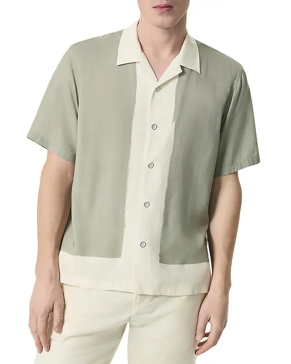Rag & Bone Avery Regular Fit Camp Shirt - Tan Anthon