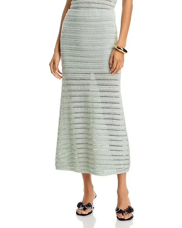 A.L.C. Lana Open Stitch Striped Skirt