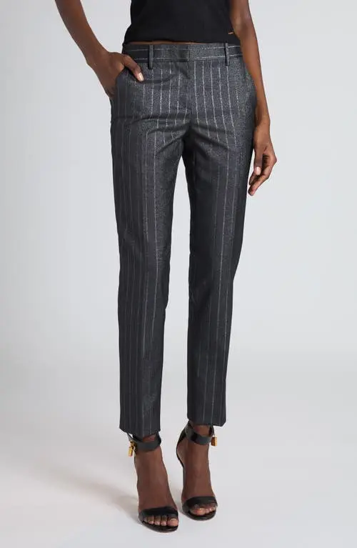 TOM FORD Metallic Stripe Ankle Pants