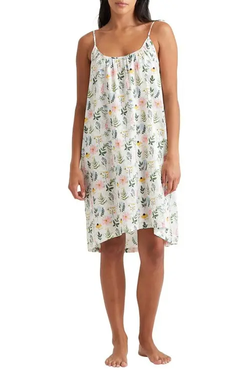 PAPINELLE Delphine Strappy Cotton Sateen Nightgown