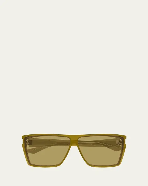 Saint Laurent Sl 756 Bio Injection Rectangle Sunglasses - Brown