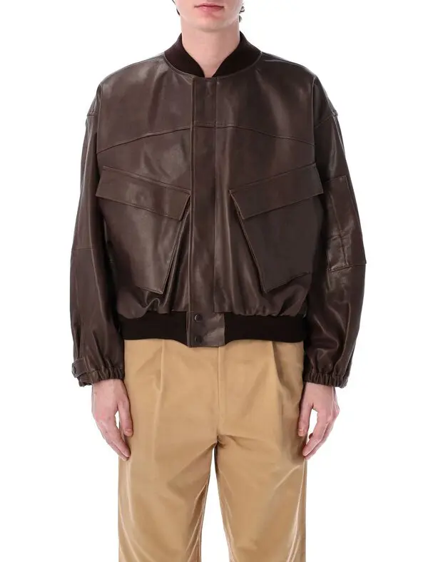 ジャケット・アウター AURALEELAMB LEATHER FLIGHT BLOUSON Auralee Lamb Leather Flight Blouson - Brown – Kith