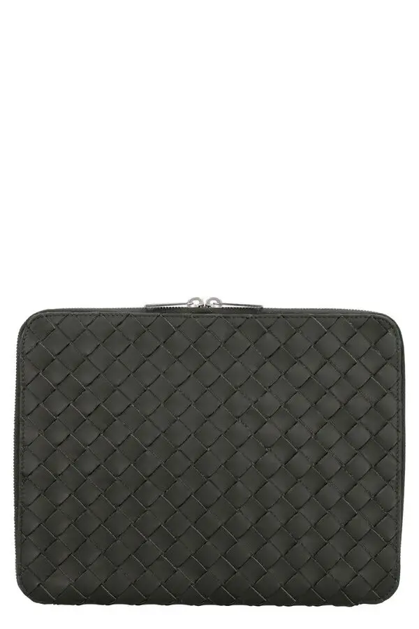 Bottega Veneta Intrecciato Hydrology Document Case Pouch - Green