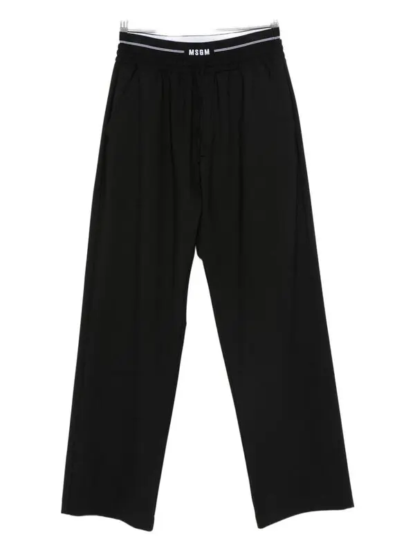 MSGM Wool Pants With Elastic Waistband