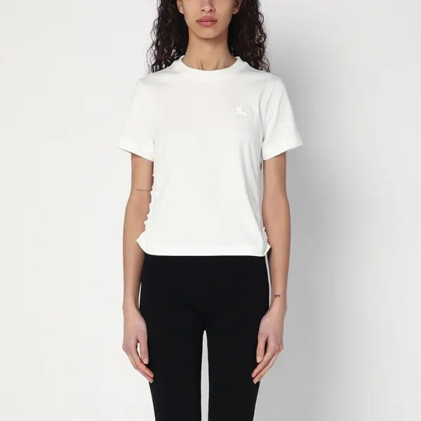 Burberry T-shirt With Check Pattern Detail - White