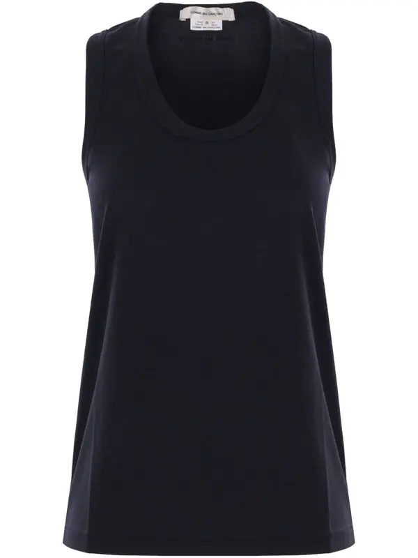 Comme Des Garçons Comme Des Garã§ons Sleeveless Scoop Neck Tank - Black