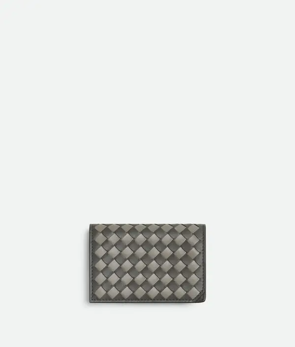 Bottega Veneta Intrecciato Piccolo Business Card Case - Lapilli/drizzle