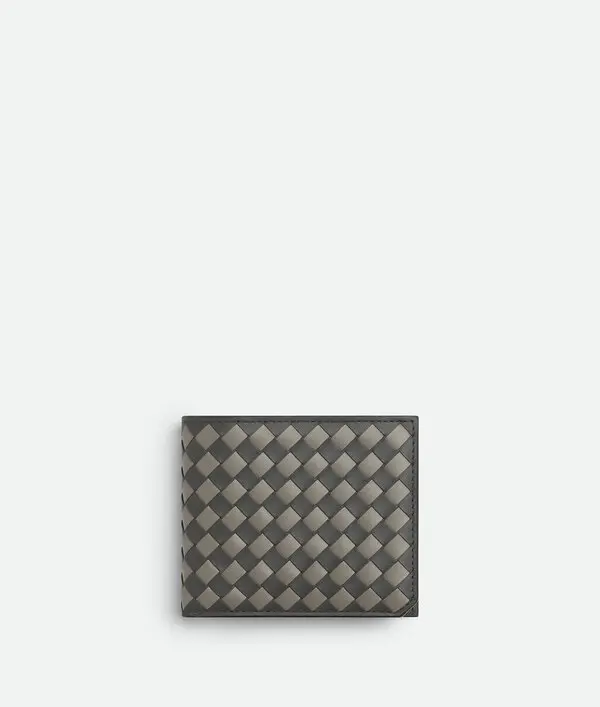 Bottega Veneta Intrecciato Piccolo Bi-fold Wallet With Coin Purse - Lapilli/drizzle