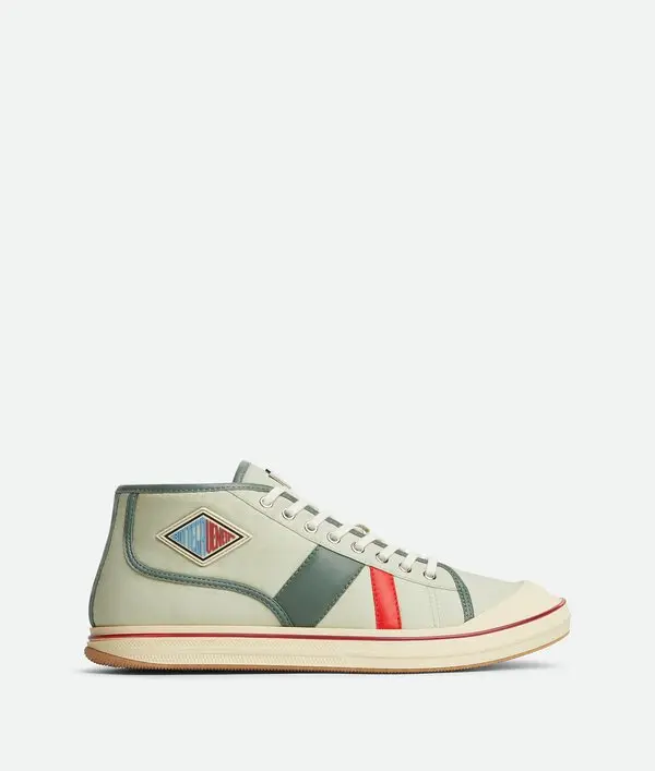 Bottega Veneta Eliot Mid-top Sneakers - White Jade/aloe