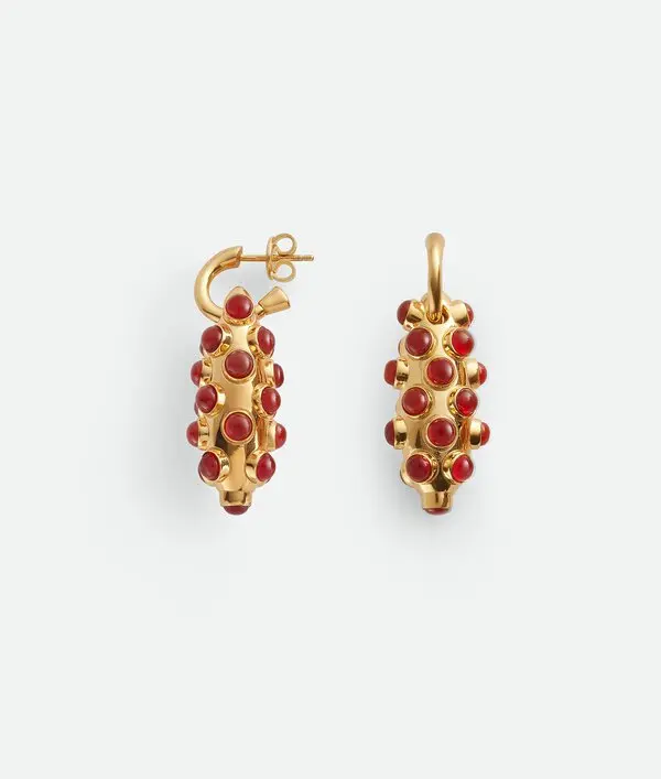 Bottega Veneta Small Ellipse Earrings - Carnelian