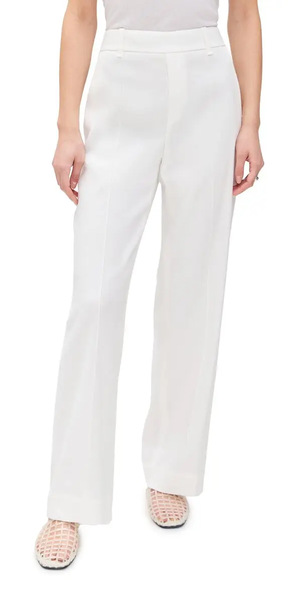 Vince High Rise Linen Pants - Off White