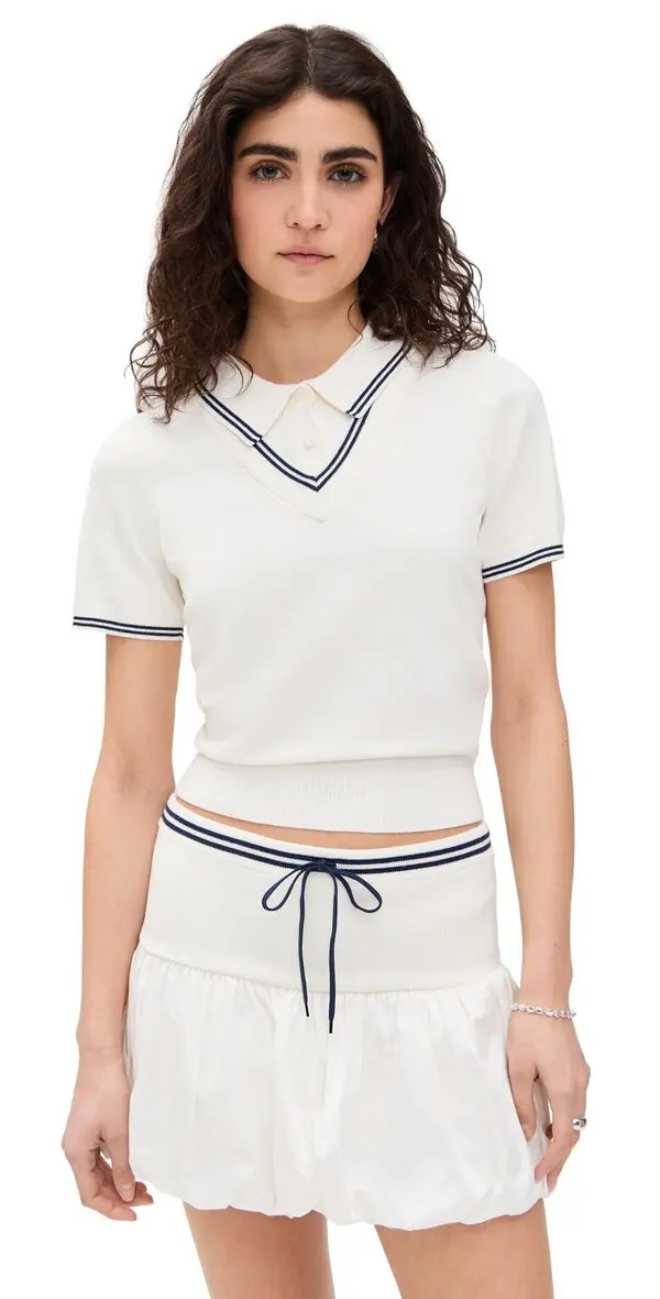 REFORMATION William Cotton Sweater Set - Fior Di Latte