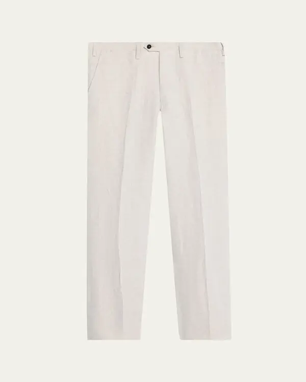 Kiton Twill Flat-front Pants