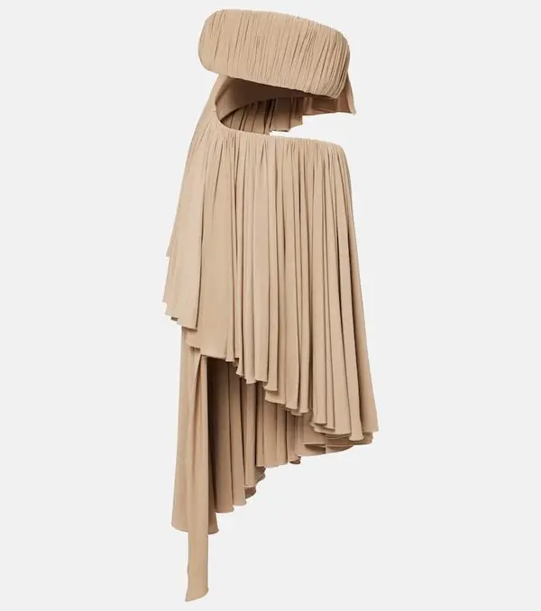 Alaïa Asymmetric Bustier Jersey Dress
