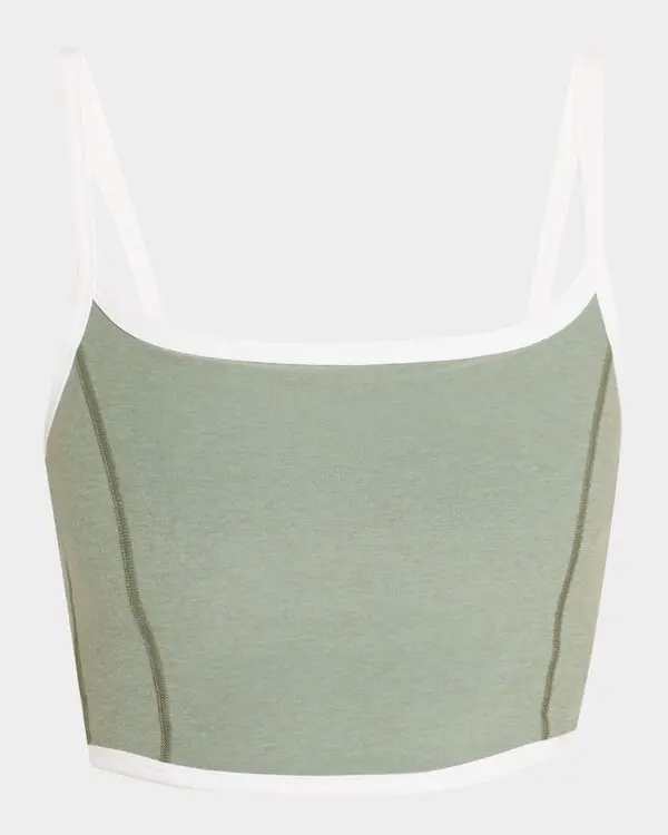 Beyond Yoga Spacedye Cropped Tank Top - Grey Sage Heather