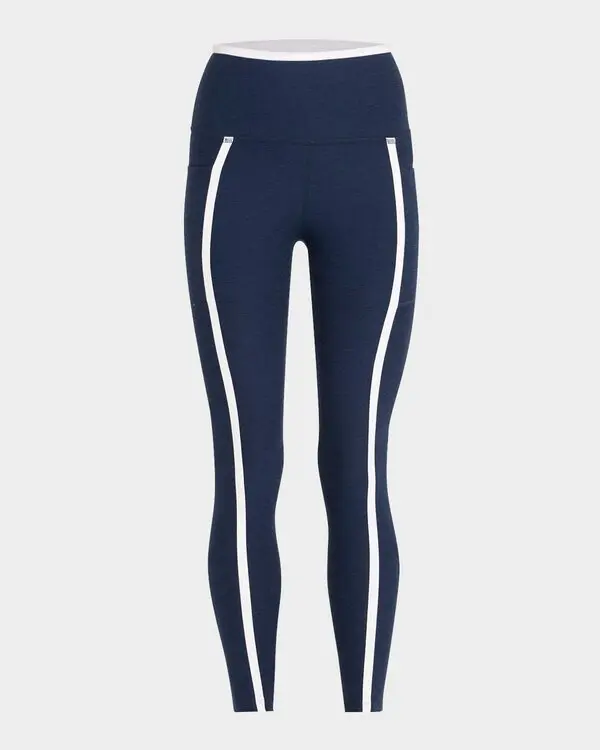 Beyond Yoga Spacedye New Moves High-waist Midi Leggings - Nocturnal Navy